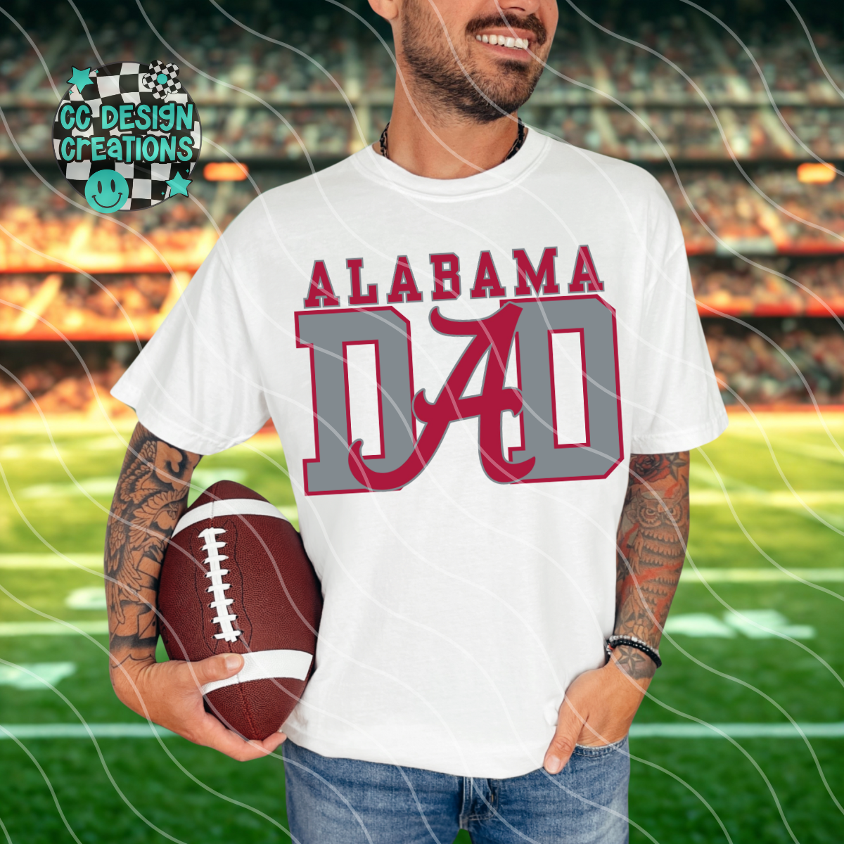 Alabama Dad Football PNG Digital Download – CC Design Creations