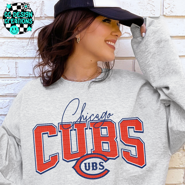 Cubs Retro Logo PNG Digital Download – CC Design Creations