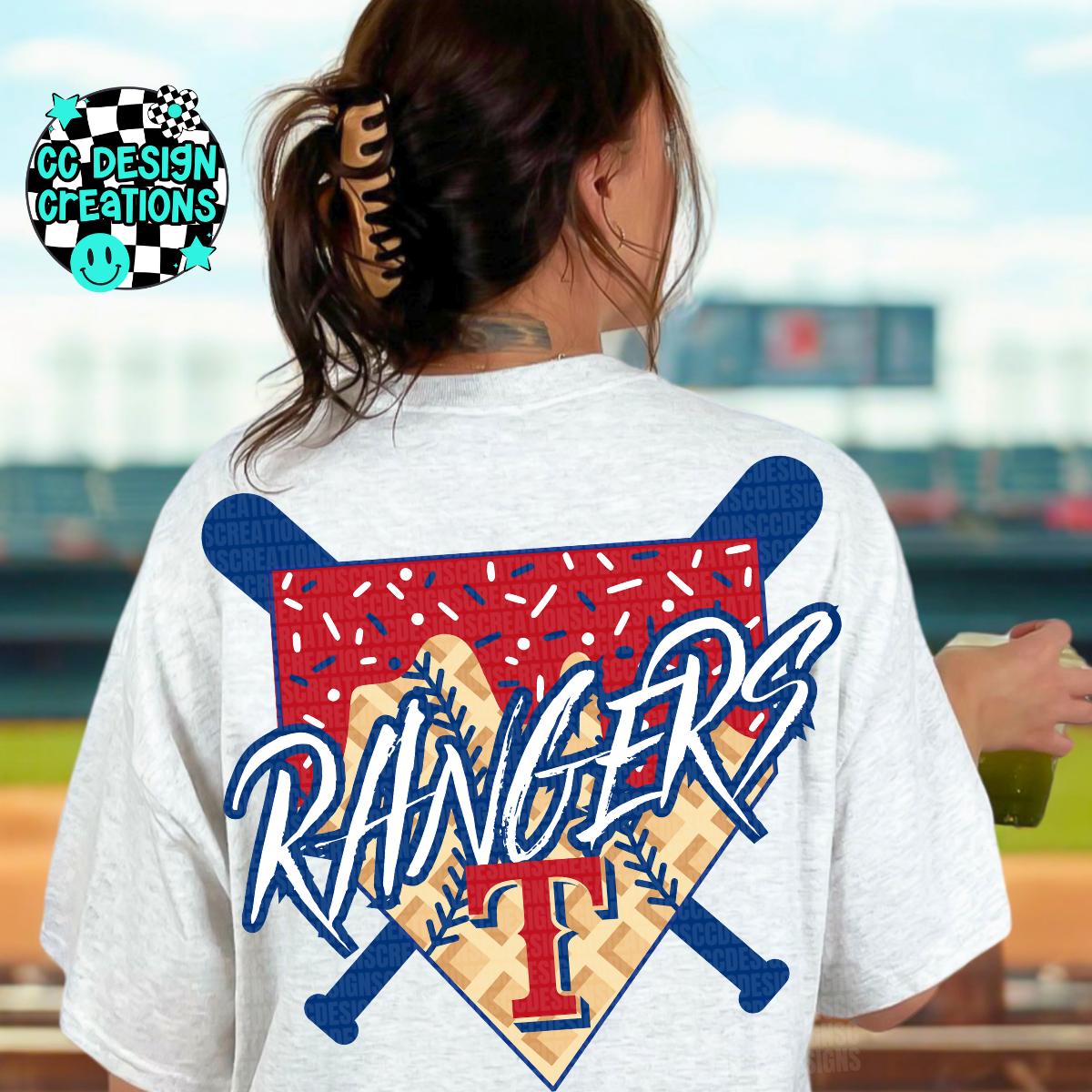 Rangers Baseball Drip PNG Digital Download – CC Design Creations