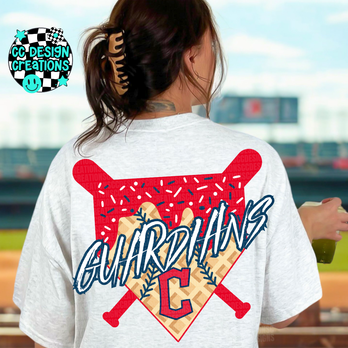 Guardians Baseball Drip PNG Digital Download – CC Design Creations