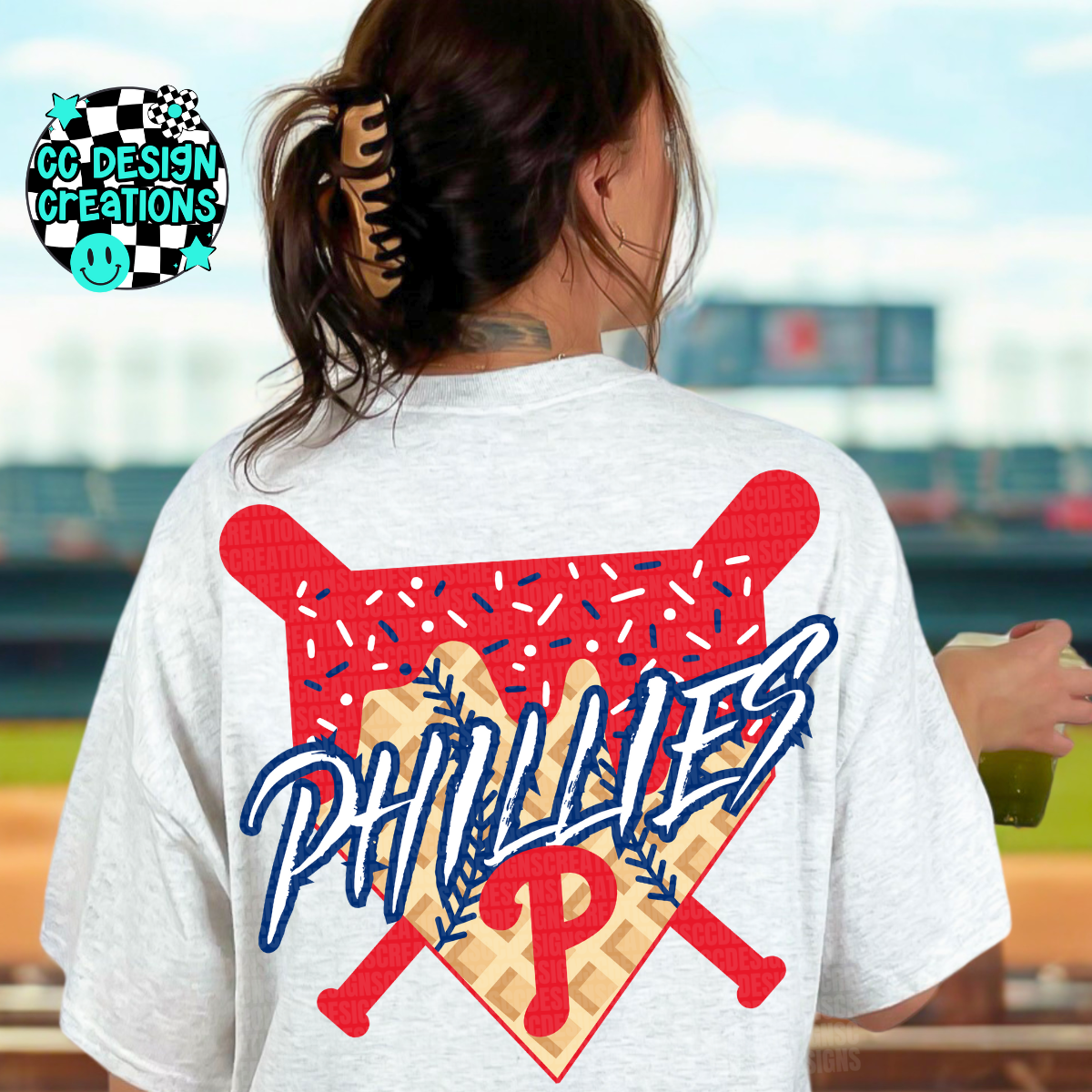 Phillies Baseball Drip PNG Digital Download – CC Design Creations