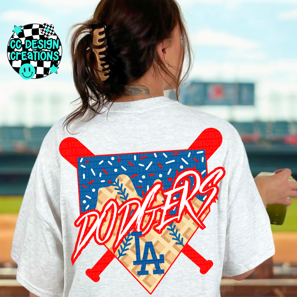 Dodgers Baseball Drip PNG Digital Download – CC Design Creations