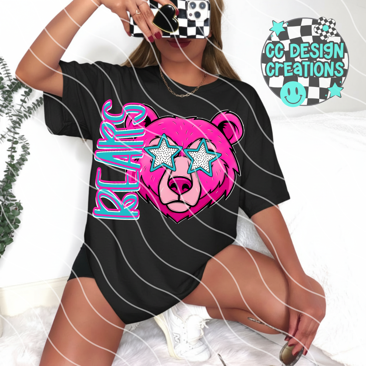 Bears Preppy Mascot PNG Digital Download – CC Design Creations