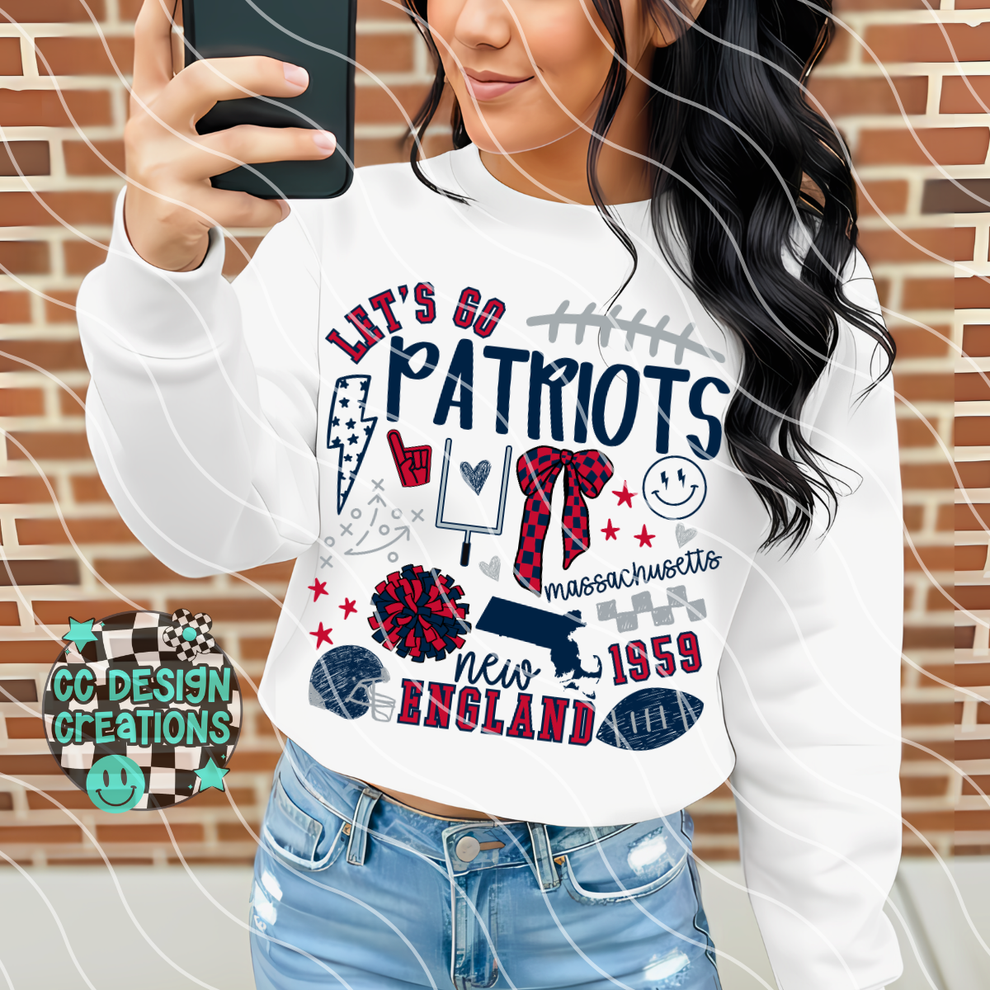 Patriots Collage PNG Digital Download – CC Design Creations