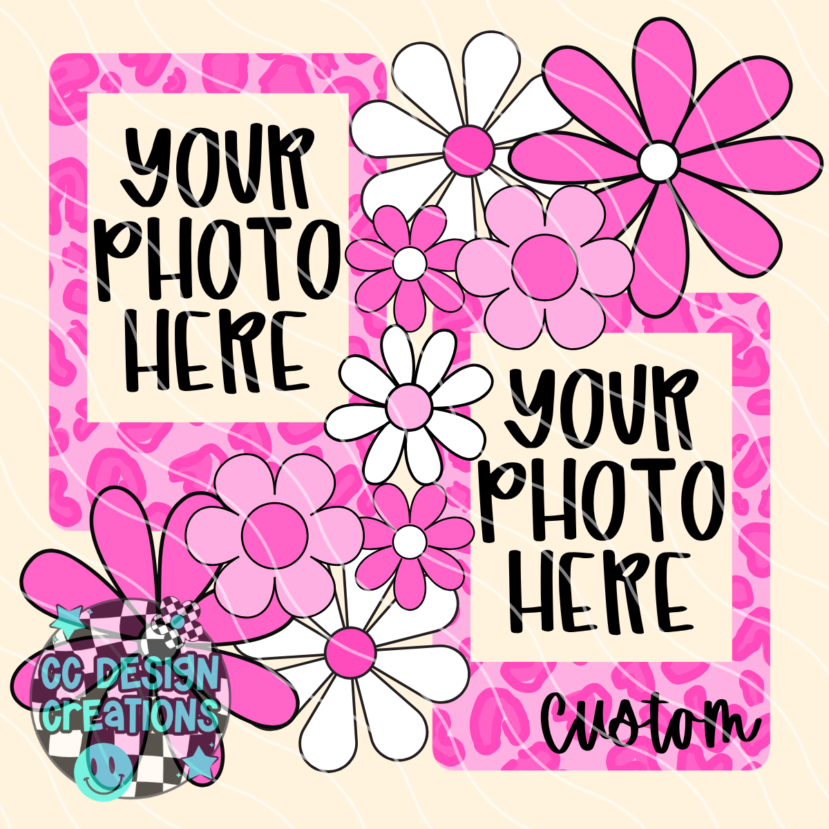 CUSTOM Mother's Day Photos Pink PNG Digital Download – CC Design Creations